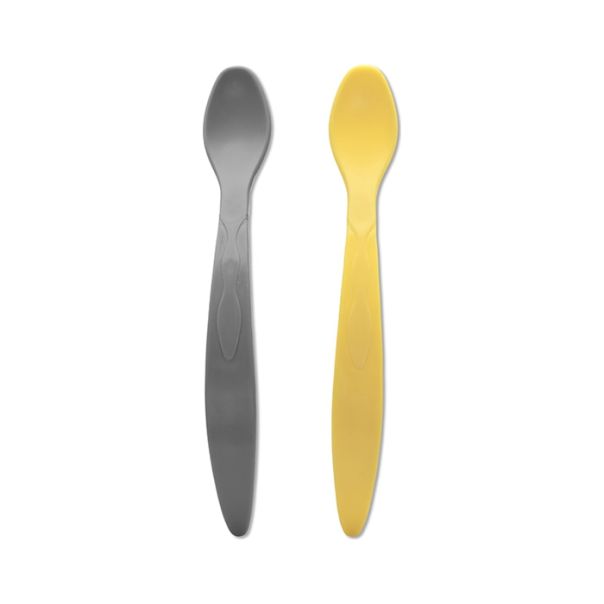 LORELLI SET FLEKSIBILNIH KASIKA ZA BEBE - YELLOW/GREY
