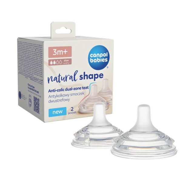 CANPOL BABIES CUCLA ANTIKOLIK DUAL ZONE 3M+ NATURAL 2KOM 21/751