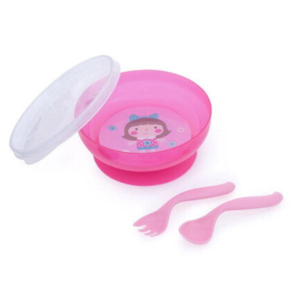 CANPOL BABIES PRIBOR ZA HRANJENJE I TANJIR 21/300 PINK