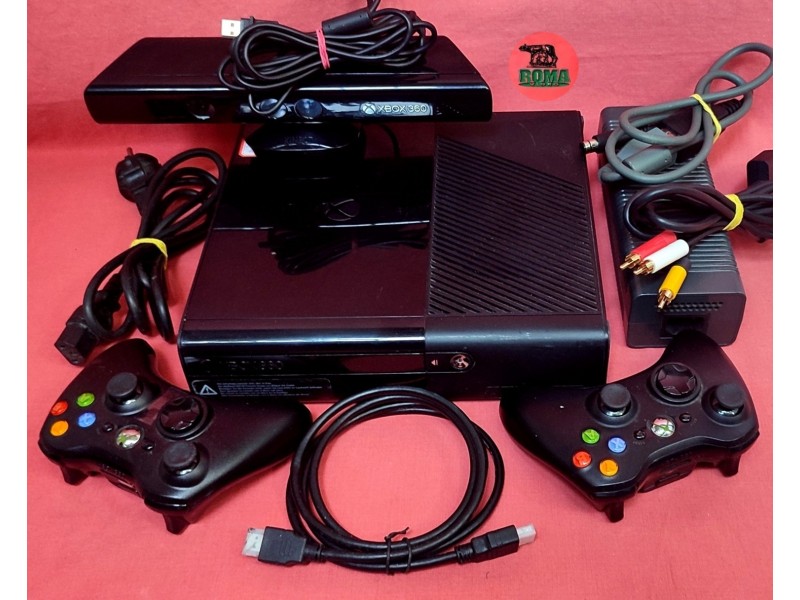 XBox 360 E - 500 Gb čip"preko 2300 igri, 2 džoj, Kinect