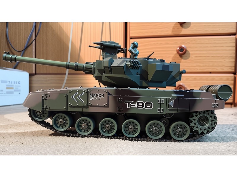 MOĆNI RC TENK T-90: Sa podizanjem cevi i opremom