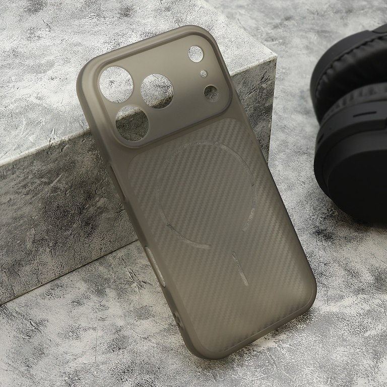Zastitna maska (futrola) AIR STRIPE - iPhone 17 Pro crna (MS)