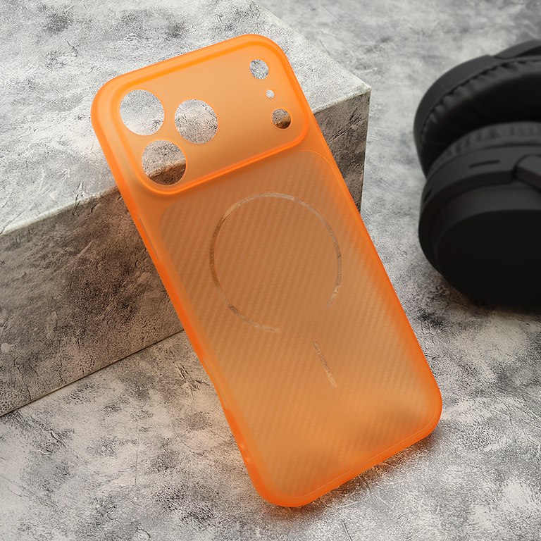Zastitna maska (futrola) AIR STRIPE - iPhone 17 Pro Max (6.9) narandzasta (MS)