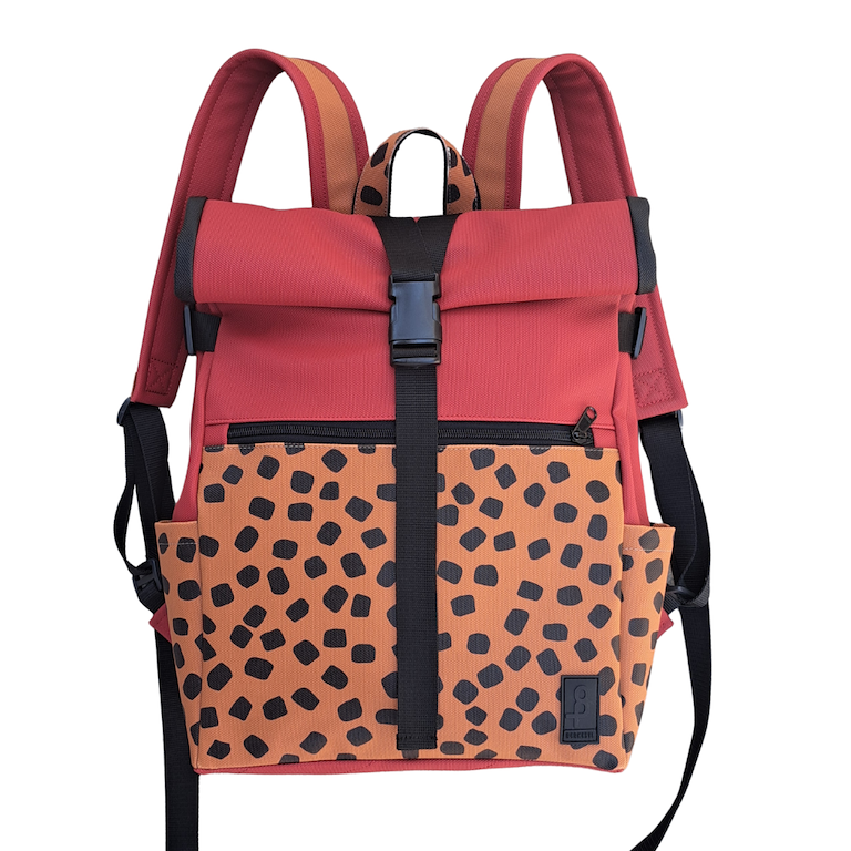 RollTop Waterproof Backpack Red-Orange