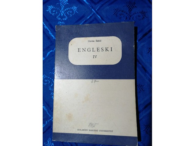 SLAVNA BABIĆ: ENGLESKI IV