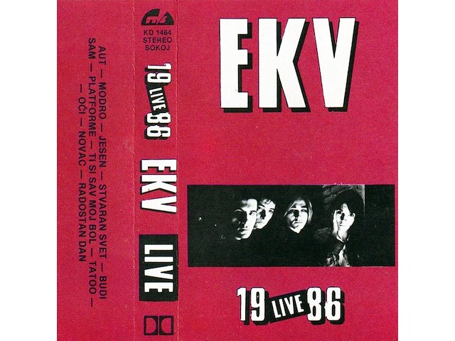 MC: EKV - 19LIVE86 (1987) original, PERFEKTNA