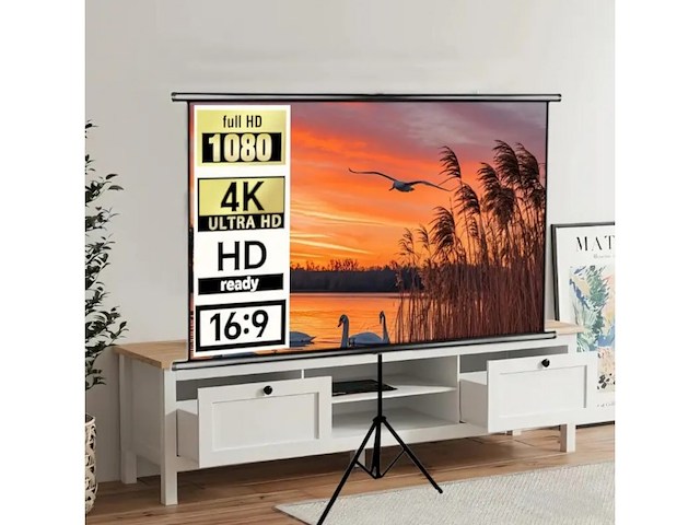 Projektorsko platno sa metalnim stativom 100 inch