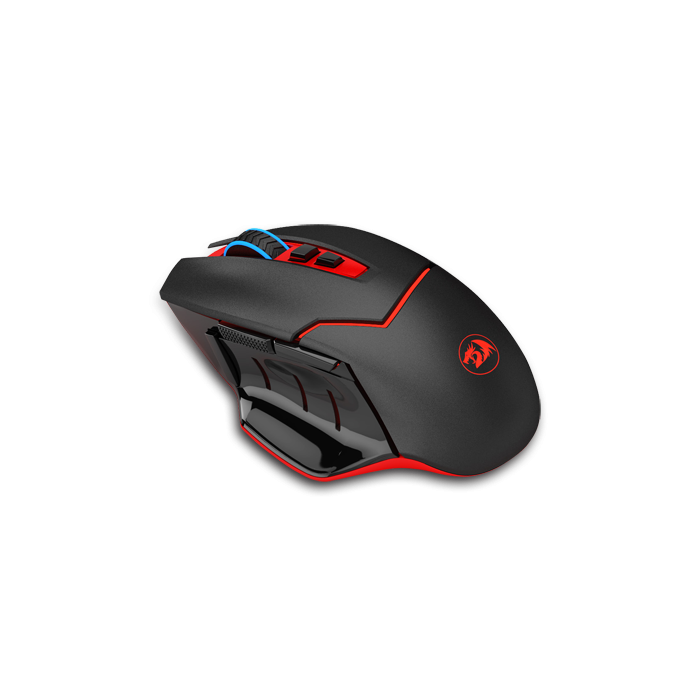REDRAGON bežični gejmerski miš MIRAGE M690 Optički, 4800dpi, Dizajniran za desnu ruku, Crna/Crvena