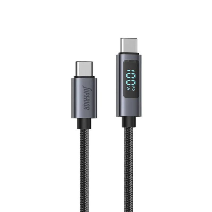Kabl Superior Su-k107 Usb-c 100w - Pleteni 1m - Black
