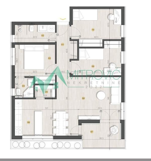 Troiposoban stan na prodaju, 74m2, 176.980€