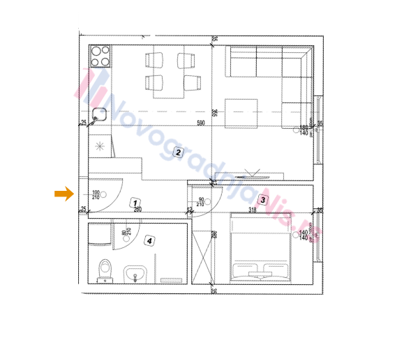 Jednoiposoban stan na prodaju, 35.02m2, 66.540€