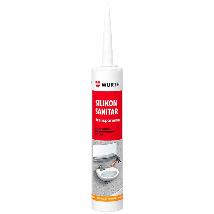 Silikon WURTH Sanitar BASIC transparentni 280 ml