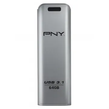 PNY ELITE STEEL USB-A 3.1 FLASH DRIVE FFD64GESTEEL31G-EF - 64GB