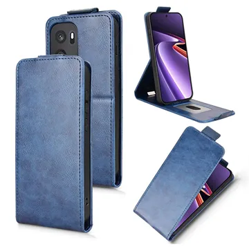 ONEPLUS ACE 6 ULTRA VERTICAL FLIP CASE WITH STAND - DARK BLUE