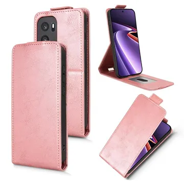 ONEPLUS ACE 6 ULTRA VERTICAL FLIP CASE WITH STAND - ROSE GOLD