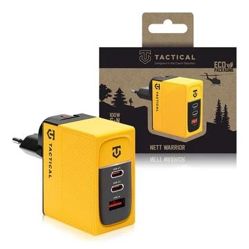 TACTICAL NETT WARRIOR GAN 100W WALL CHARGER - 2X PD3.0 USB-C, QC3.0 USB-A - YELLOW