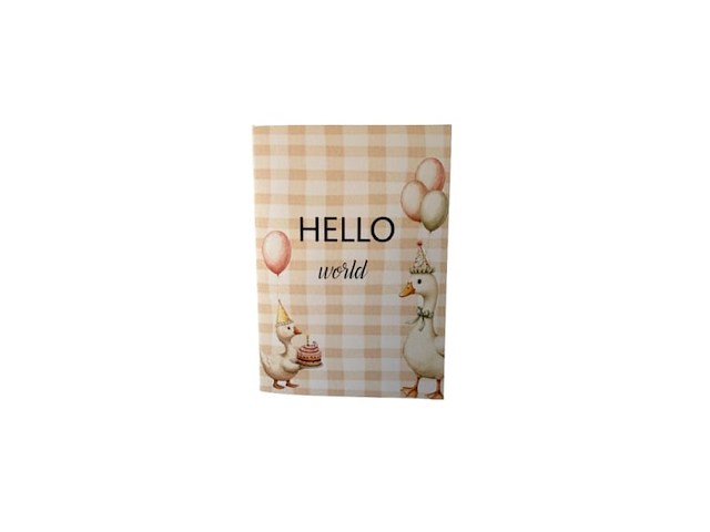 Čestitka ručni rad - Hello world