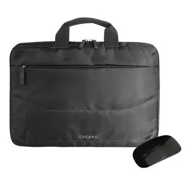 TUCANO IDEA BUNDLE 14" LAPTOP BAG WITH WIRELESS MOUSE - BLACK