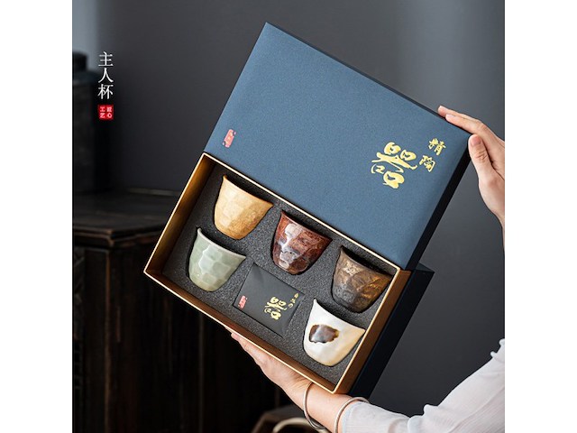 Premium set 5 Dehua porcelan šolja - espresso i čaj Zen