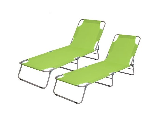 Set ležaljki za plažu 2 komada, Zelene