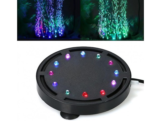 RGB LED Vazdušni Raspršivač za Akvarijum 12.5cm Perfori