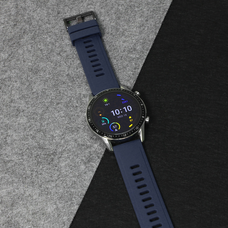 Narukvica trendy za smart watch 22mm teget crna kopca