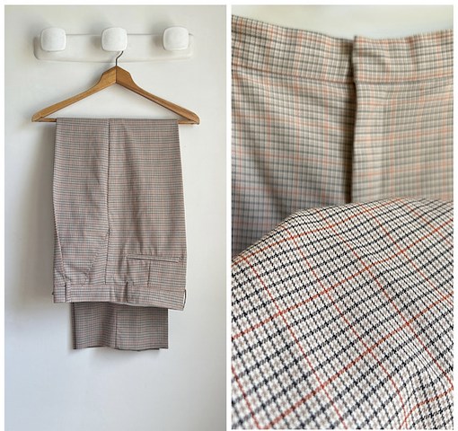 ZARA karirane pantalone, široke nogavice