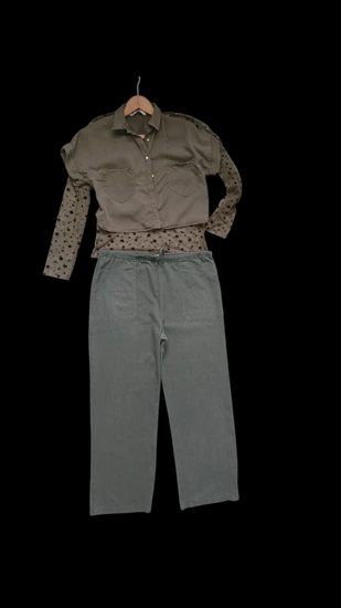 Lanene pantalone (XL) + Zara košulja + majica