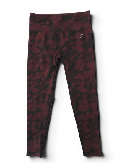 Gymshark ženske helanke bordo camo seamless vel M