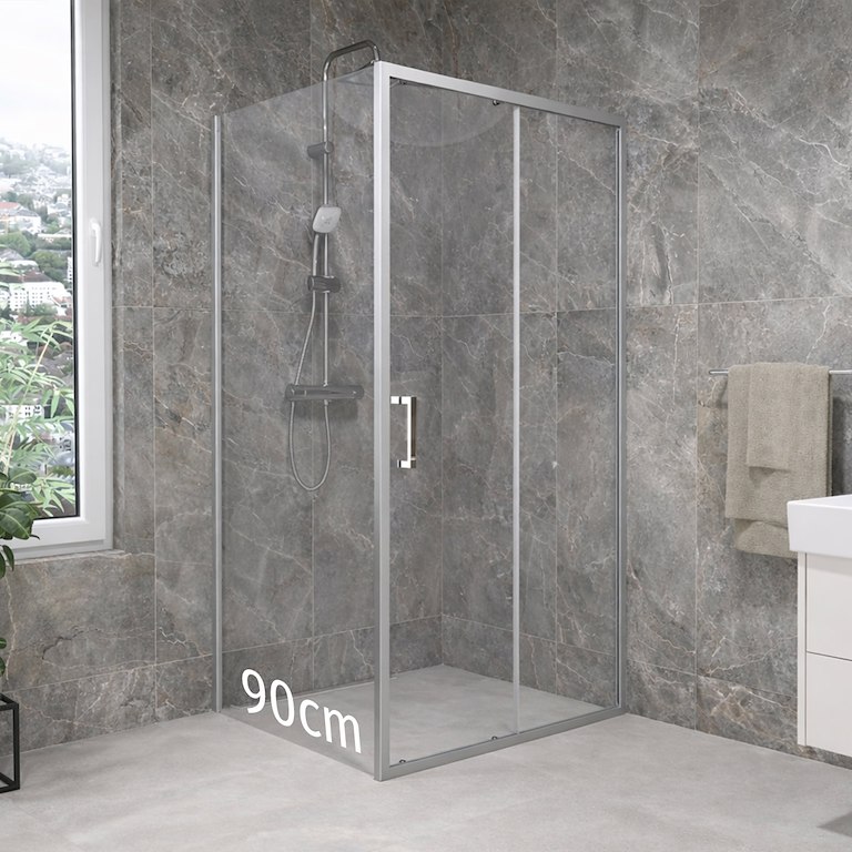 Basic bočni panel 90×200 hrom/proziran