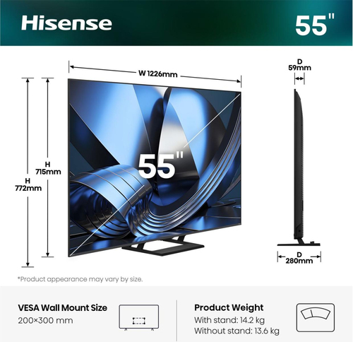 55 inča 55U7SE ULED MiniLED 4K UHD Smart TV