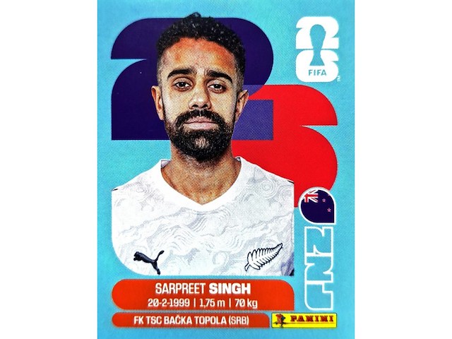 FIFA World Cup 2026 NZL11 Sarpreet Singh