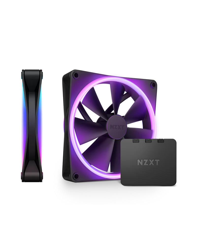 NZXT F140 RGB Duo Twin Pack 140mm ventilator crni (RF-D14DF-B1)