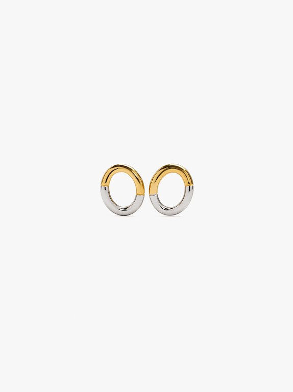 BICOLOR HOOP EARRINGS - STAINLESS STEEL