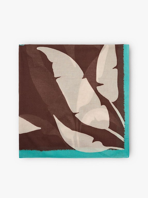 PRINTED SQUARE SCARF 100% COTTON