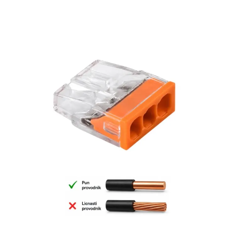 Ubodna klemna 3P, 450V/24A, 0.5-2.5mm2