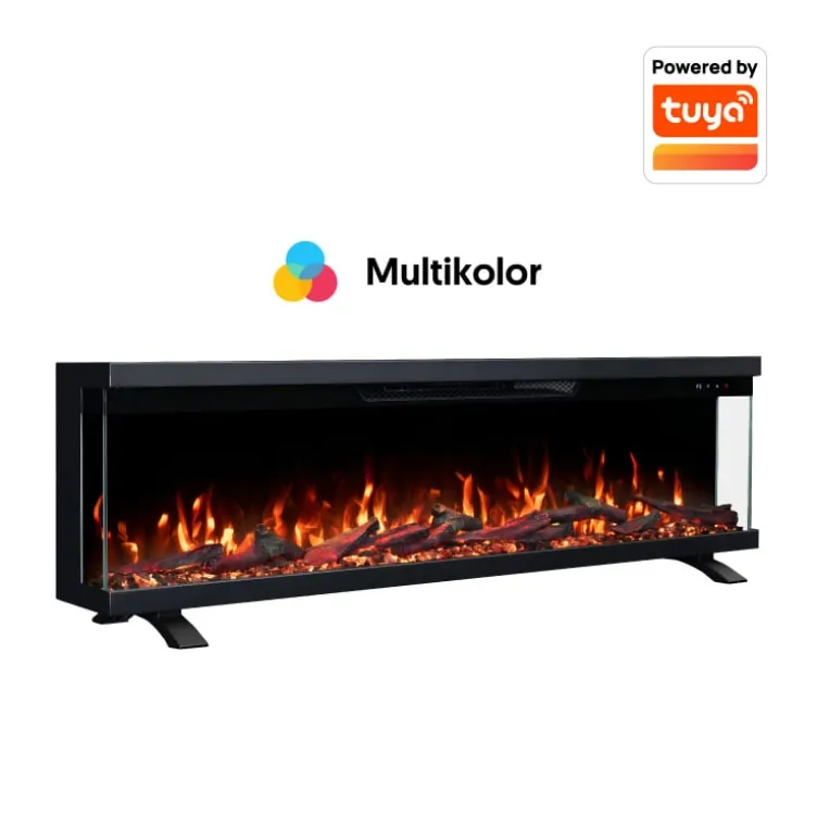 PROSTO smart elekt. panorama 50" 3u1 kamin 1800W