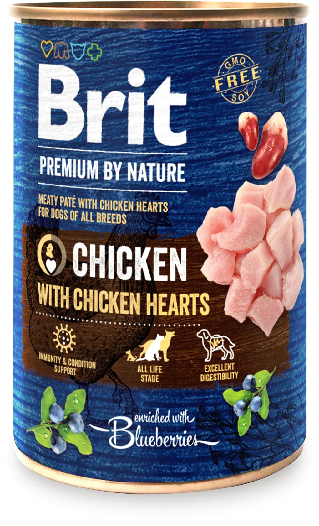 BRIT PREMIUM by Nature, mesna pašteta za pse s piletinom i srcima