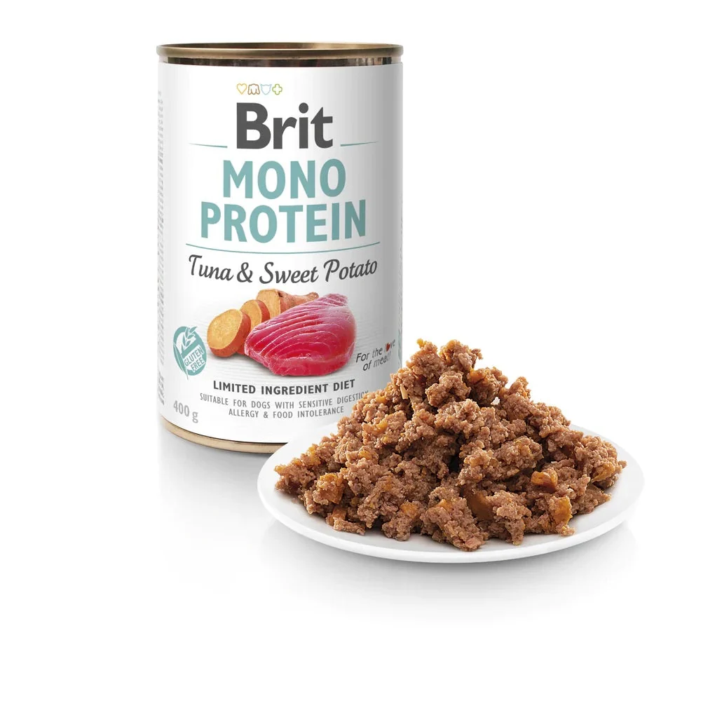 BRIT Mono Protein, s tunjevinom i slatkim krompirom, bez žitarica, 400g