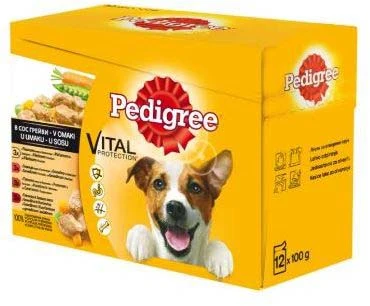 PEDIGREE Multipack za pse Pilet/Goved/Ćuret/Jagnjetina u sosu 12x100g