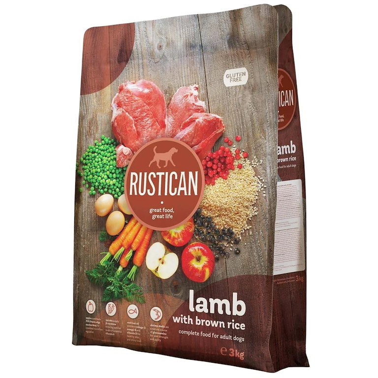 RUSTICAN Jagnjetina s integralnim pirinčem, bez glutena