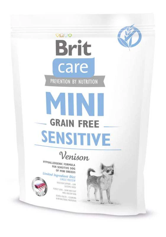 BRIT CARE Mini Sensitive, s mesom jelena, bez žitarica