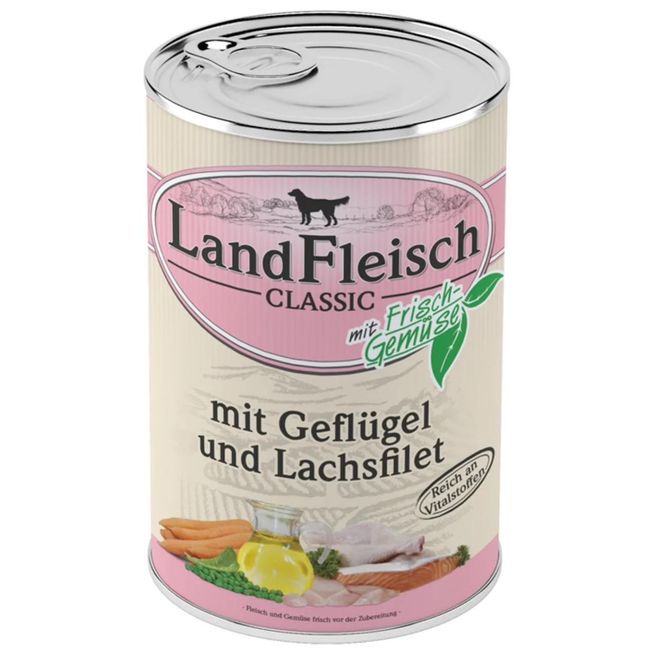 LANDFLEISCH Živinska srca s lososom, u pašteti