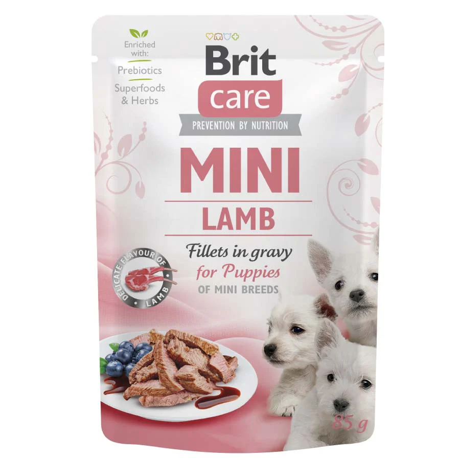 BRIT CARE Mini kesica, fileti u sosu PUPPY s jagnjetinom, 85g