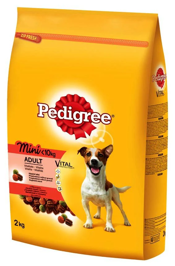 PEDIGREE Briketi za pse Adult Mini (10kg) Govedina i Povrće, 12kg
