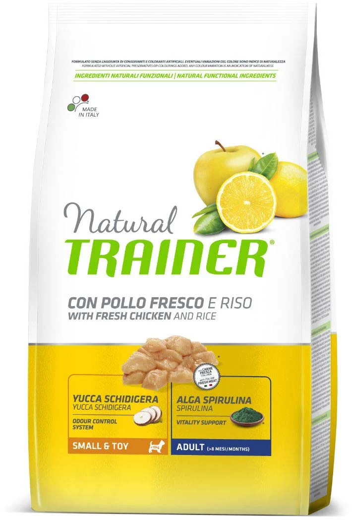 TRAINER Natural Briketi za pse Adult Piletina i Pirinač, Small&Toy