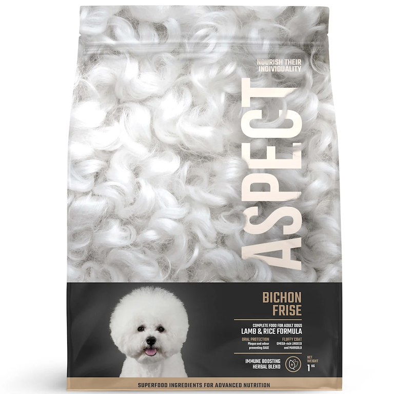 ASPECT Bichon, s jagnjetinom i pirinčem, 1kg