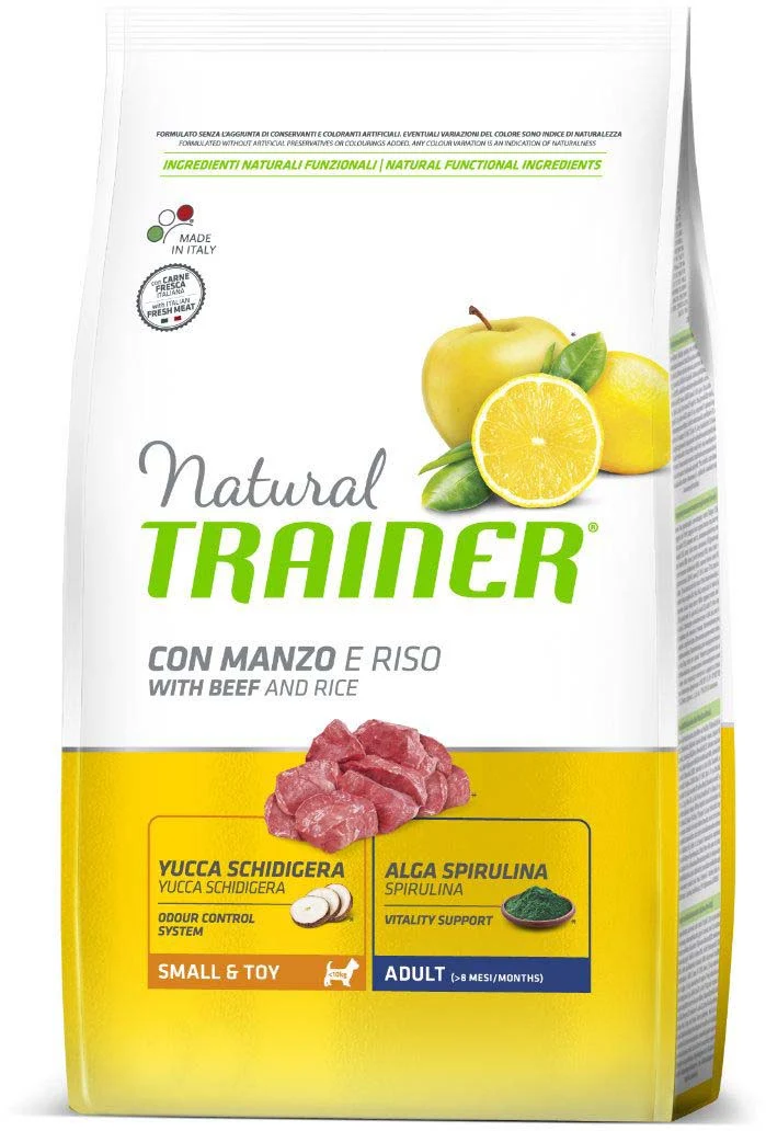 TRAINER Natural Briketi za pse Adult Govedina i Pirinač, Small&Toy