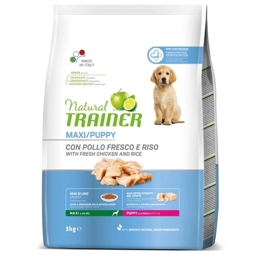 TRAINER Natural Briketi za štenad PUPPY Piletina (1-8 mes), Maxi, 3kg