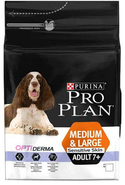 PRO PLAN OptiDerma Medium&Large Sensitive Skin Adult 7+ s lososom
